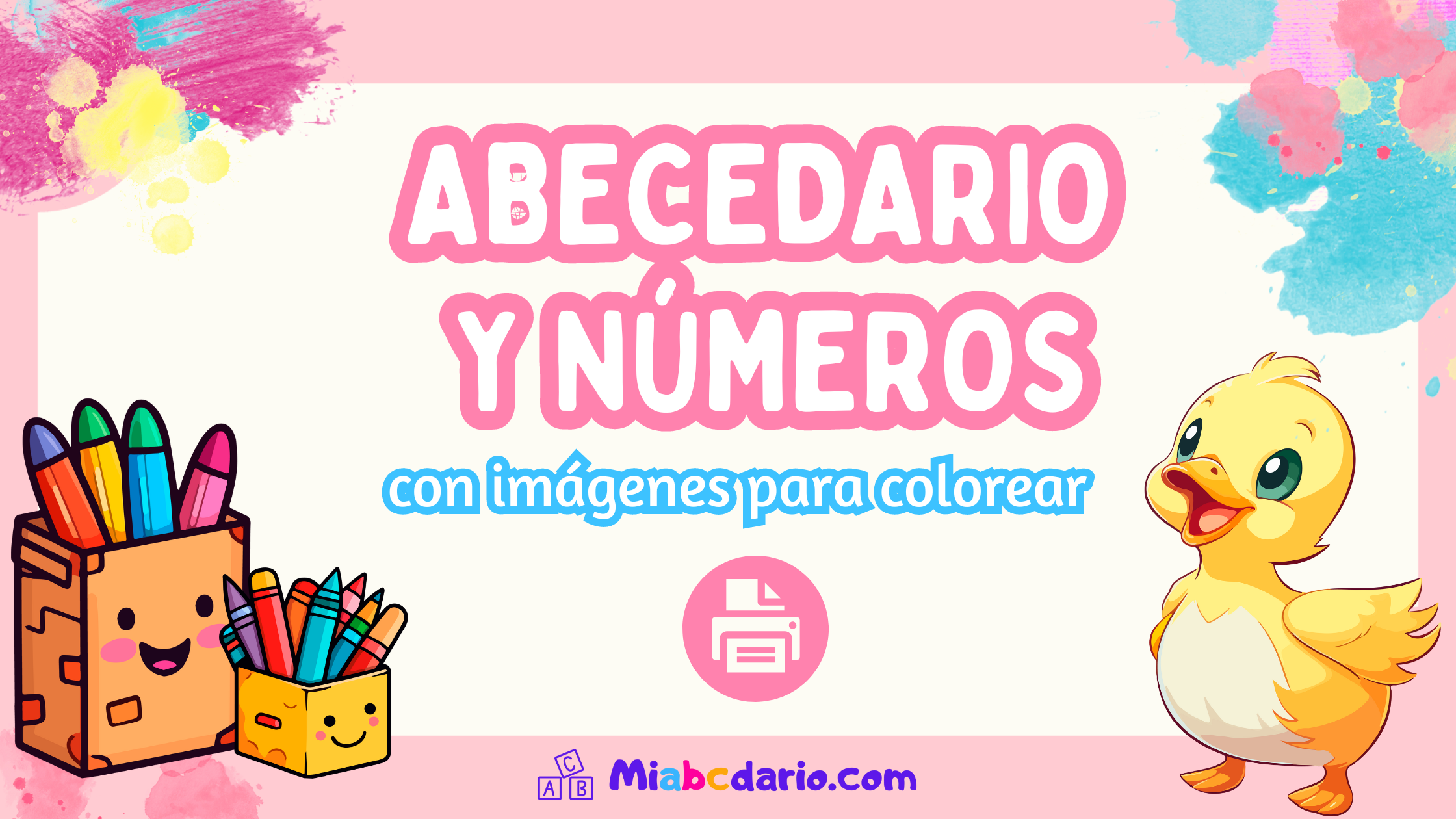 •☑️ Abecedario y Números para colorear •• COMPLETO 2026
