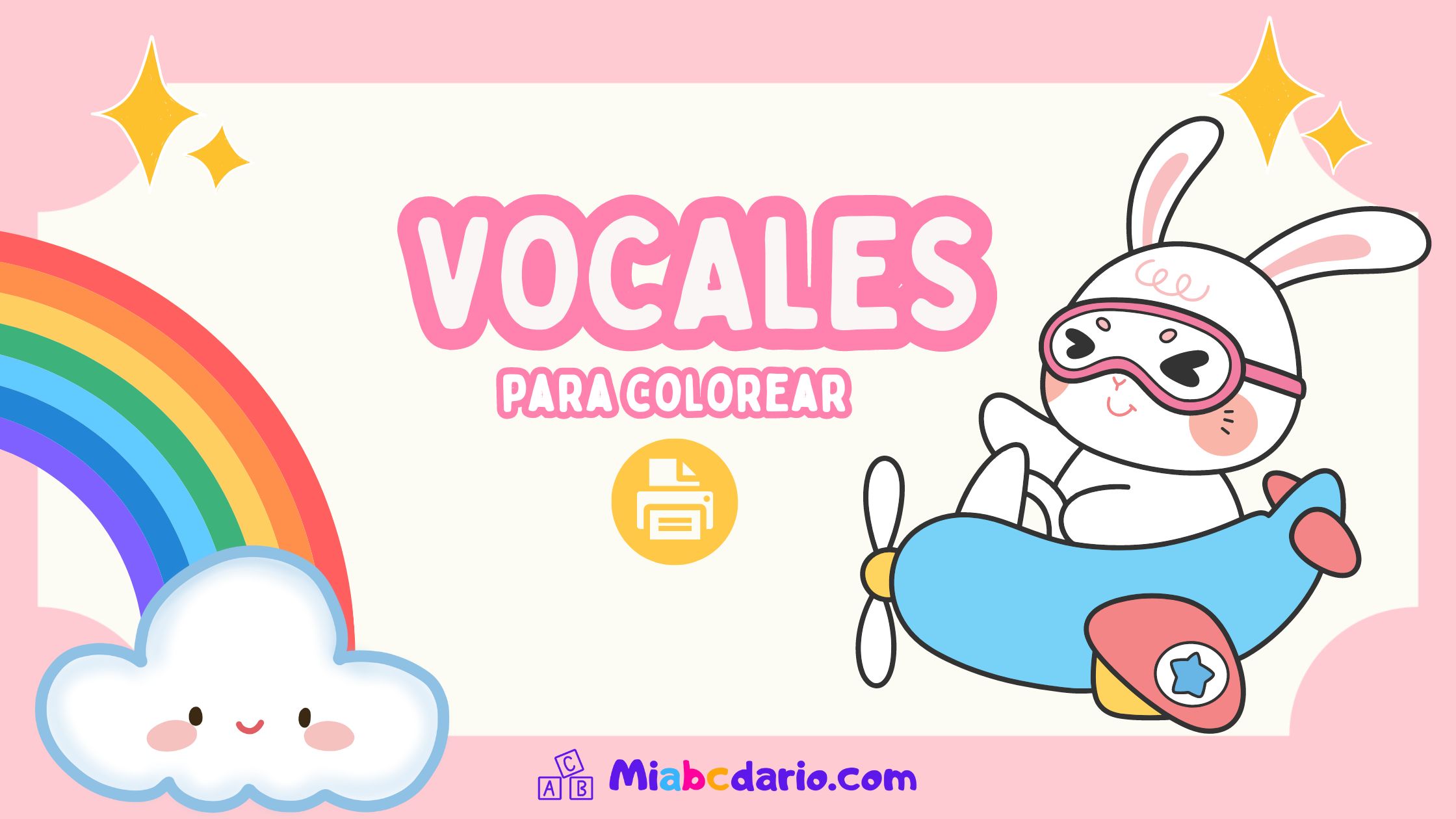 •☑️ Vocales para colorear •• COMPLETO 2025